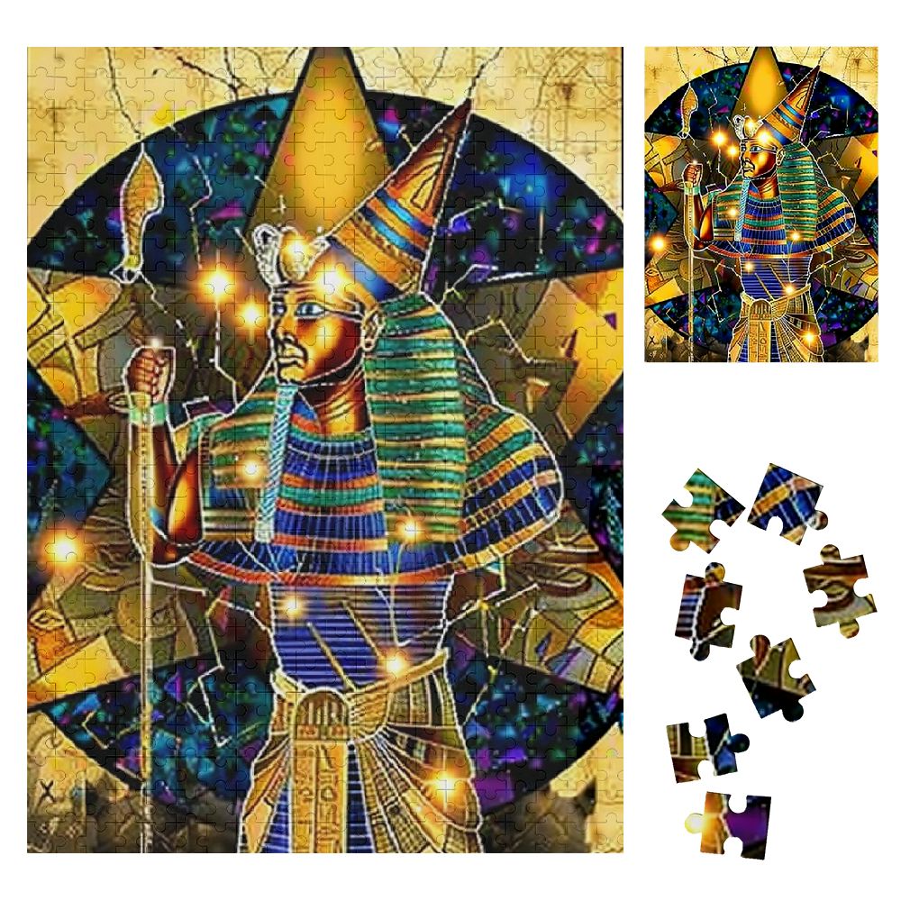 Sheronv Egyptian God Goddess Egyptian Writing Wooden Jigsaw Puzzle ...