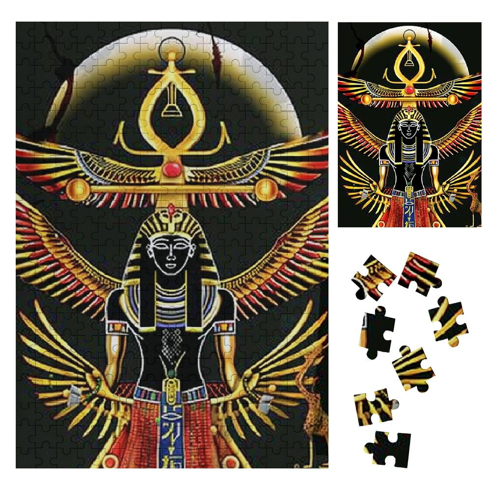 Sheronv Egyptian Gods Occult Wooden Jigsaw Puzzle Vertical Leisure Game ...