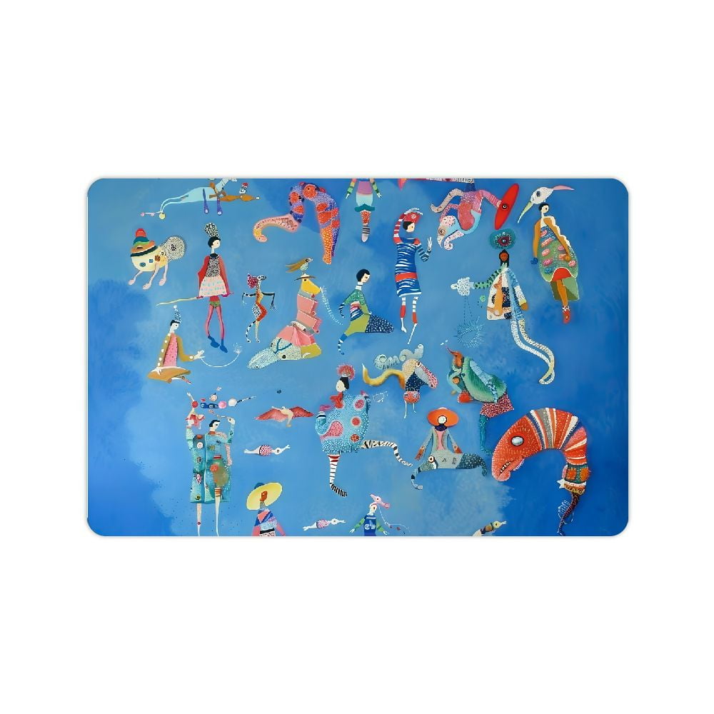 Sheronv Fast Absorption Diatom Mud Bath Rug Blue Background for Home ...