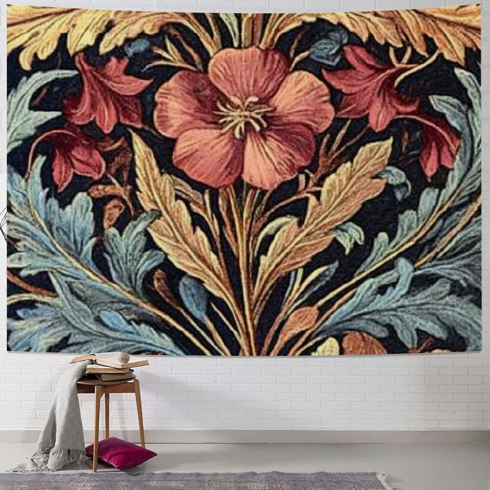 Sheronv Flowers Leaves Bird Tapestry Wall Hanging Unique Style Home ...