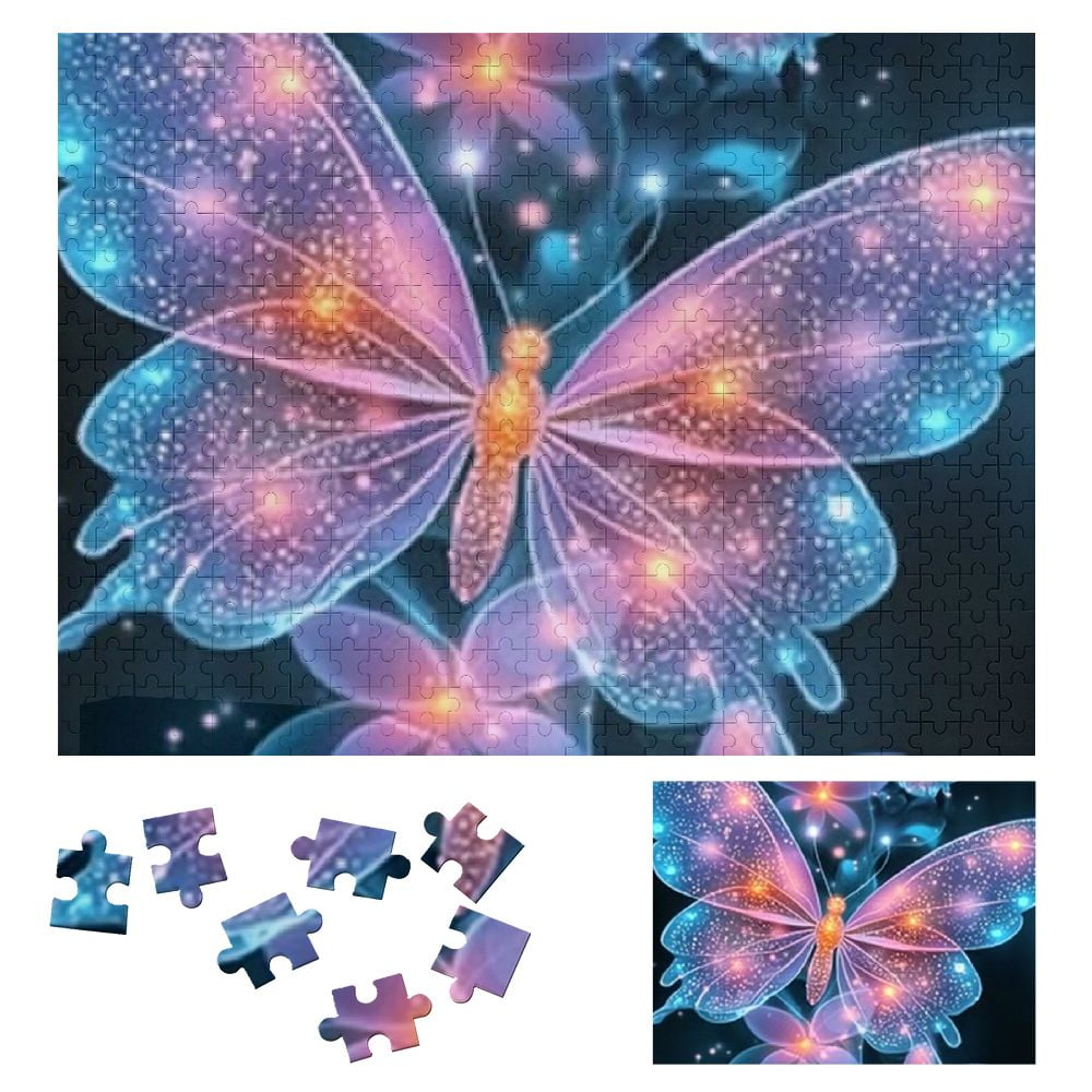 Sheronv Flowers Stars Hologram Wooden Jigsaw Puzzle Impossible Family ...