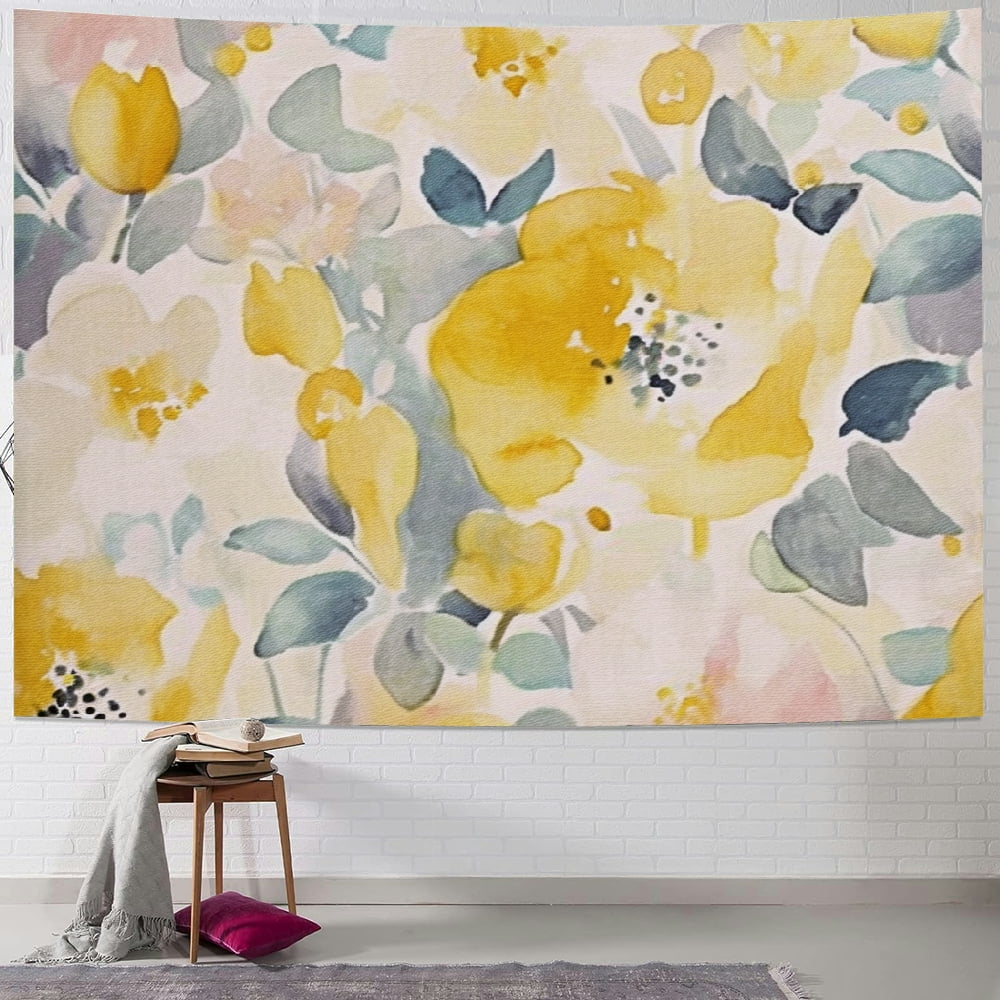 Sheronv Flowers Tapestry Wall Hanging Unique Style Graphic Tapestries ...
