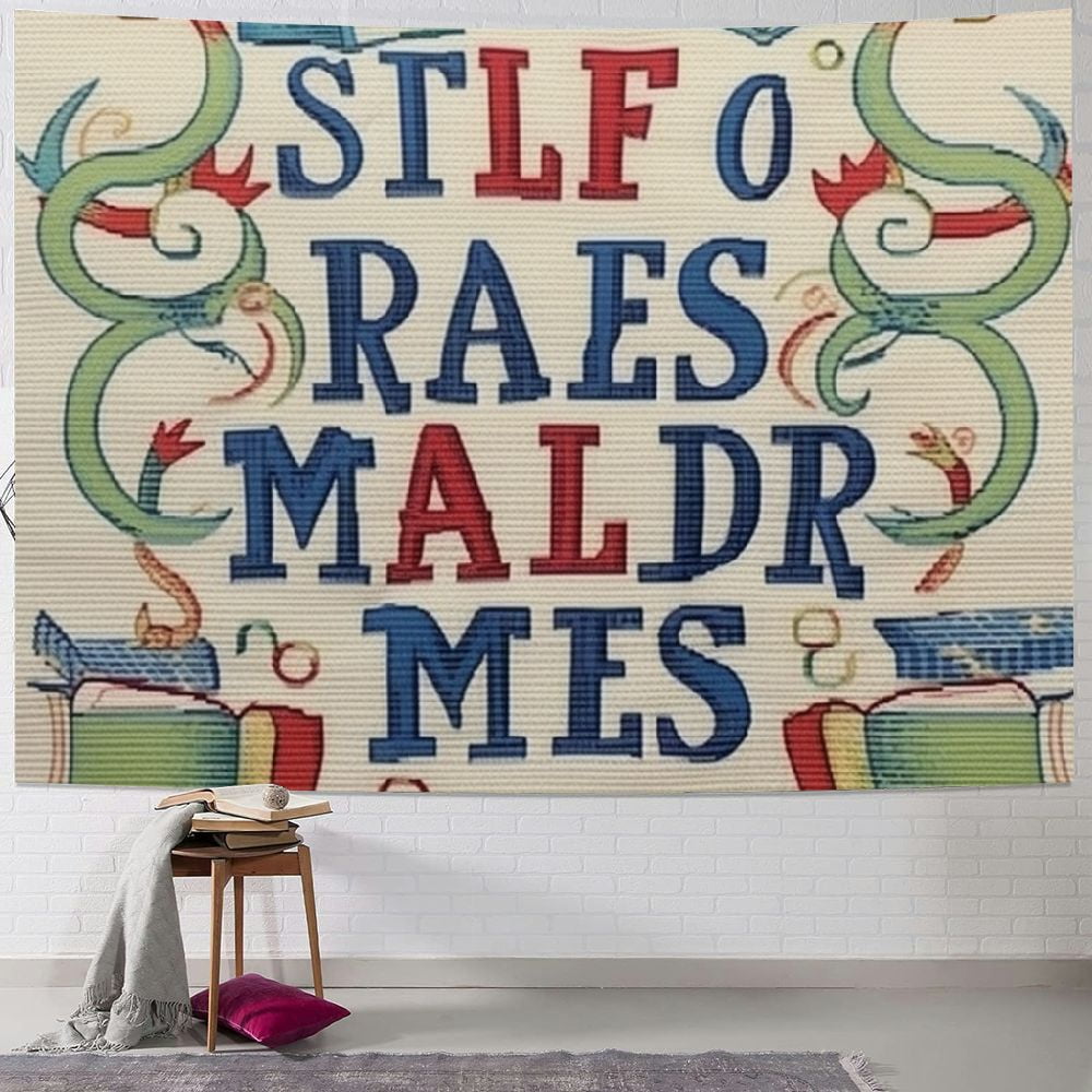 Sheronv Hand Drawn Message Tapestry Wall Hanging Unique Style Graphic ...