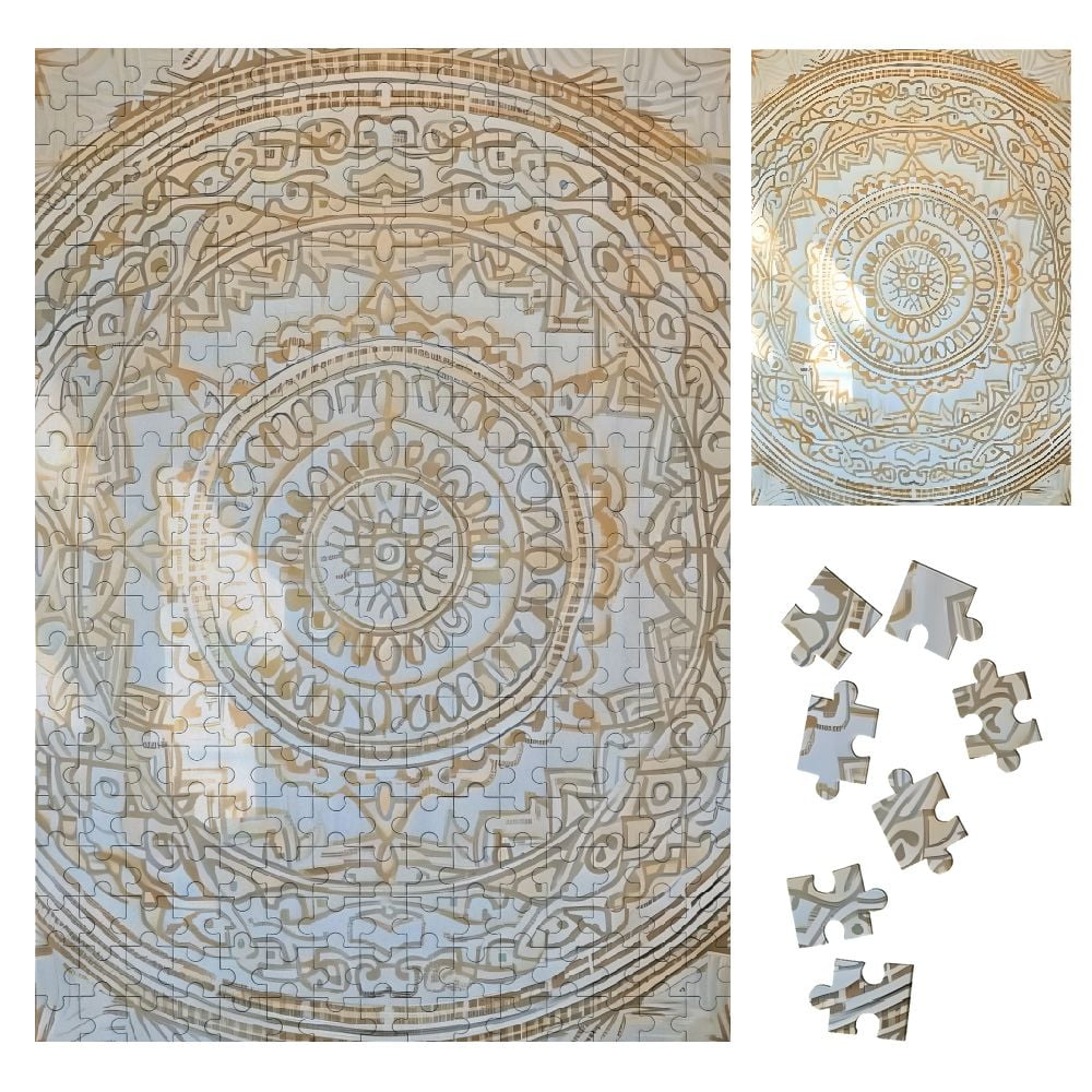 Sheronv Intricate Line Drawings Wooden Puzzle Vertical Impossible Style ...