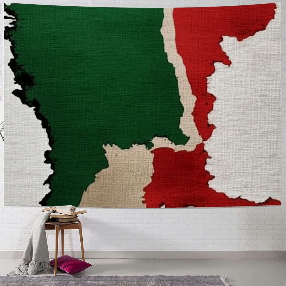 Sheronv Italy Map Italian Flag Tapestry Wall Hanging Unique Style ...