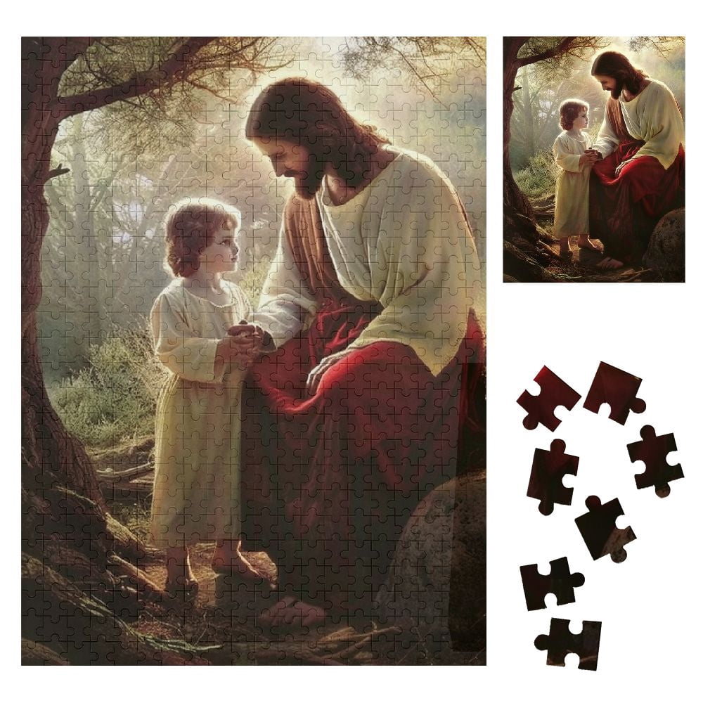 Sheronv Jesus Child Tree Wooden Jigsaw Puzzle Vertical Style Gift for ...