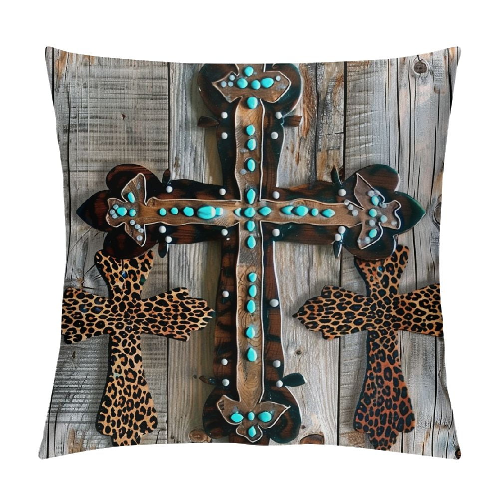 Sheronv Leopard Print Graphic Decorative Throw Pillow Cover for Home ...