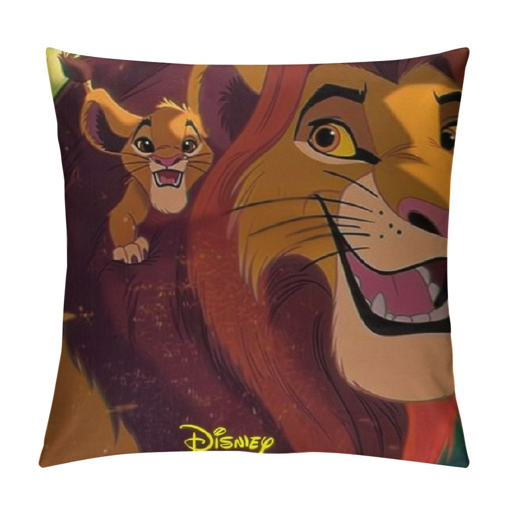 Sheronv Lion King Lion Cub Simba Graphic Decorative Cushion Cover for ...