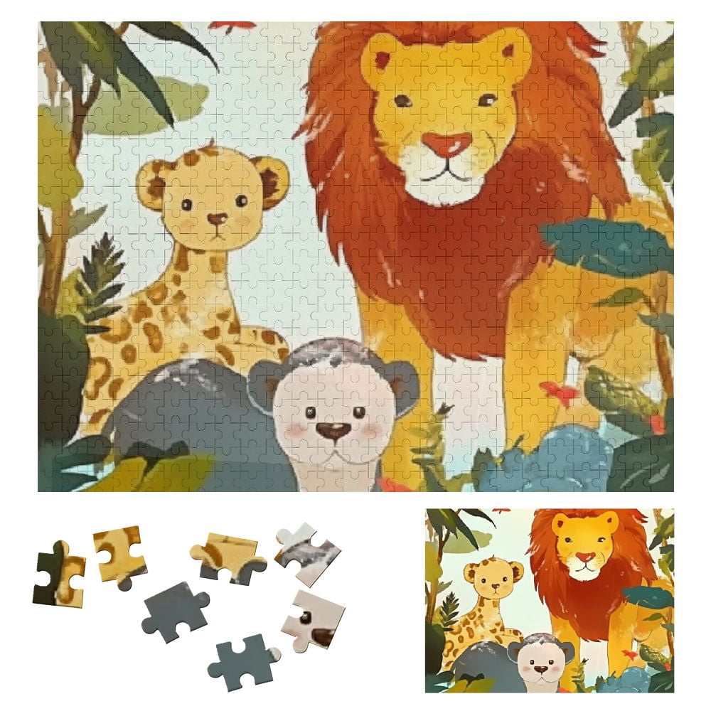Sheronv Lion Wooden Jigsaw Puzzle for Adults and Kids, Eco-Friendly ...