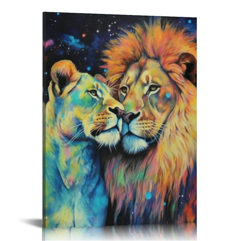 Sheronv Lions Stars Intimacy Fine Art Aesthetic Canvas Poster and Print ...