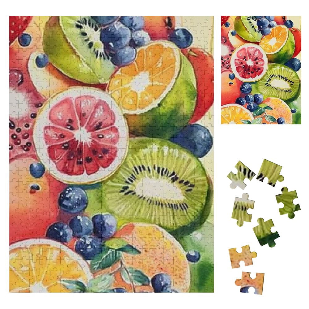 Sheronv Maximalism Fruits Wooden Jigsaw Puzzle Vertical Impossible ...