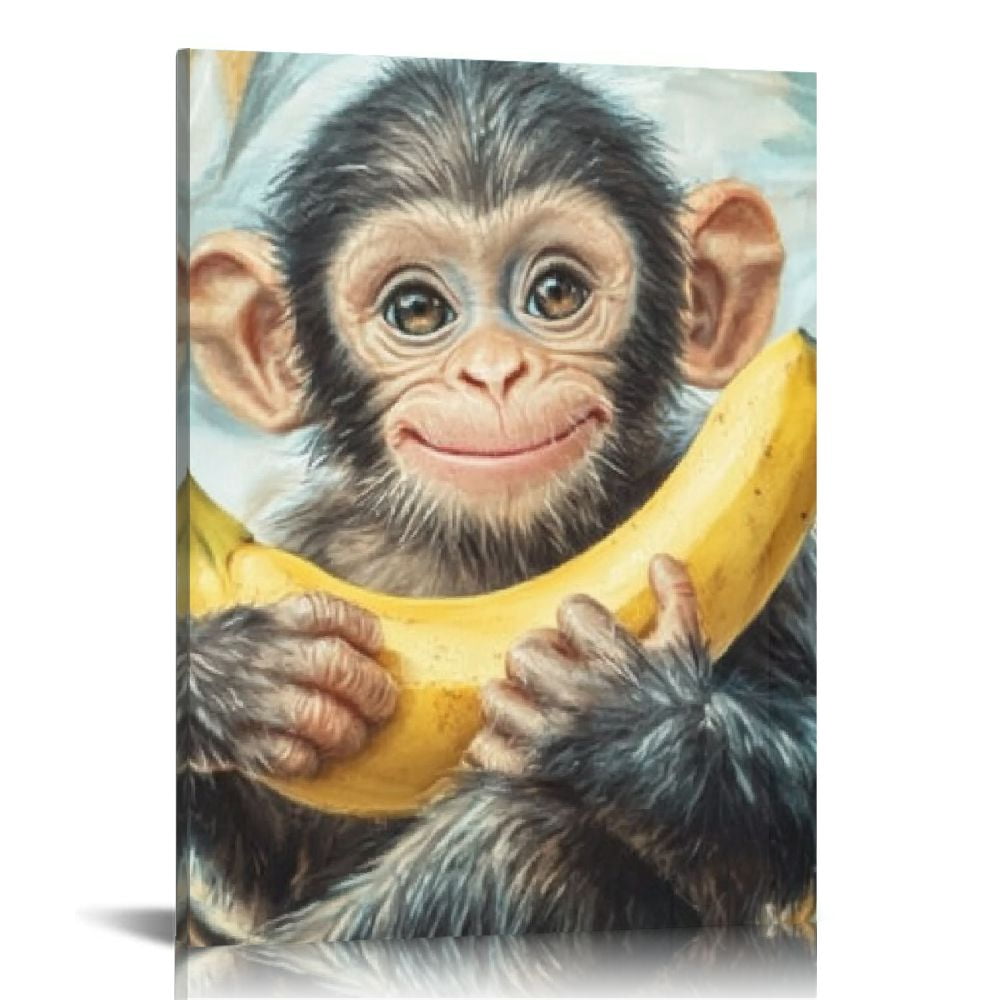 Sheronv Monkey Banana Smile Fine Art Aesthetic Poster & Print Wall ...