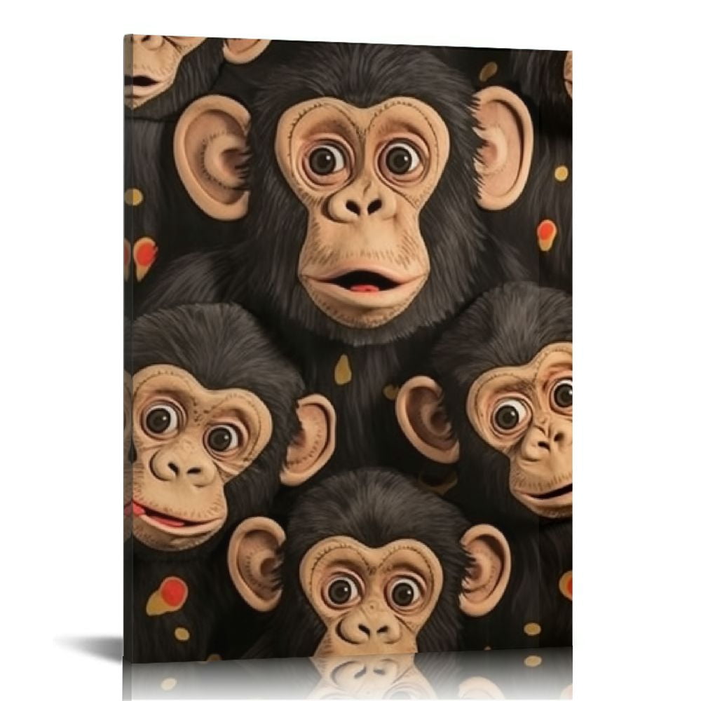 Sheronv Monkeys Facial Expressions Hearts Fine Art Aesthetic Poster and ...