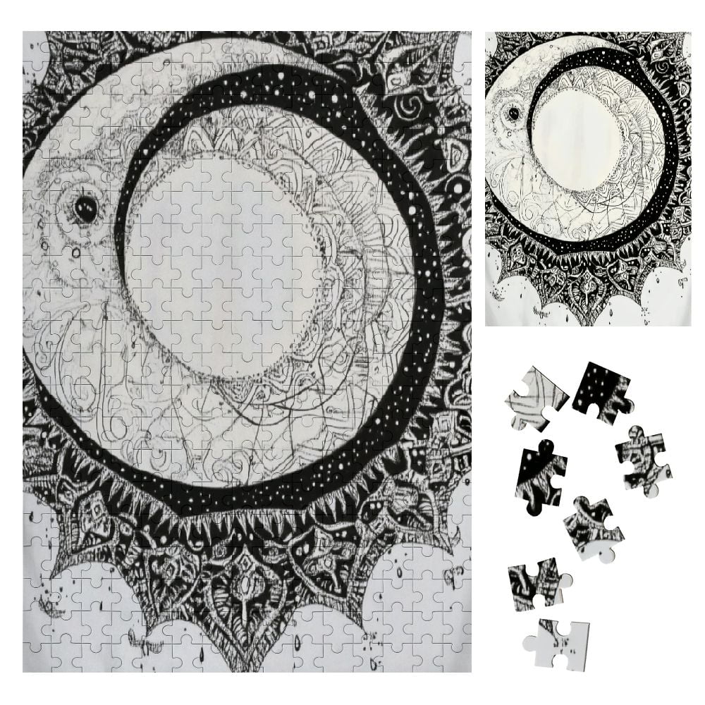 Sheronv Moon Amanda Sage Detailed Drawing Wooden Jigsaw Puzzle Vertical ...