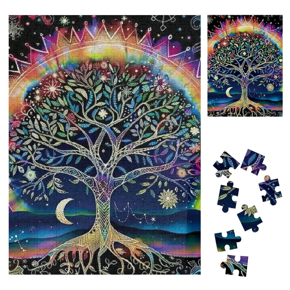 Sheronv Moon Stars Crescent Wooden Jigsaw Puzzle Vertical Style Gift ...