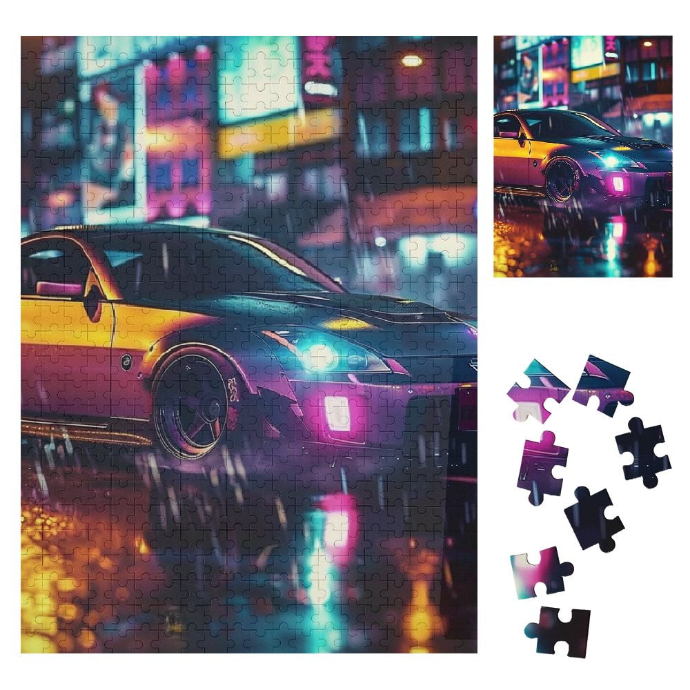 Sheronv Night City Street Wooden Jigsaw Puzzle Vertical Style ...