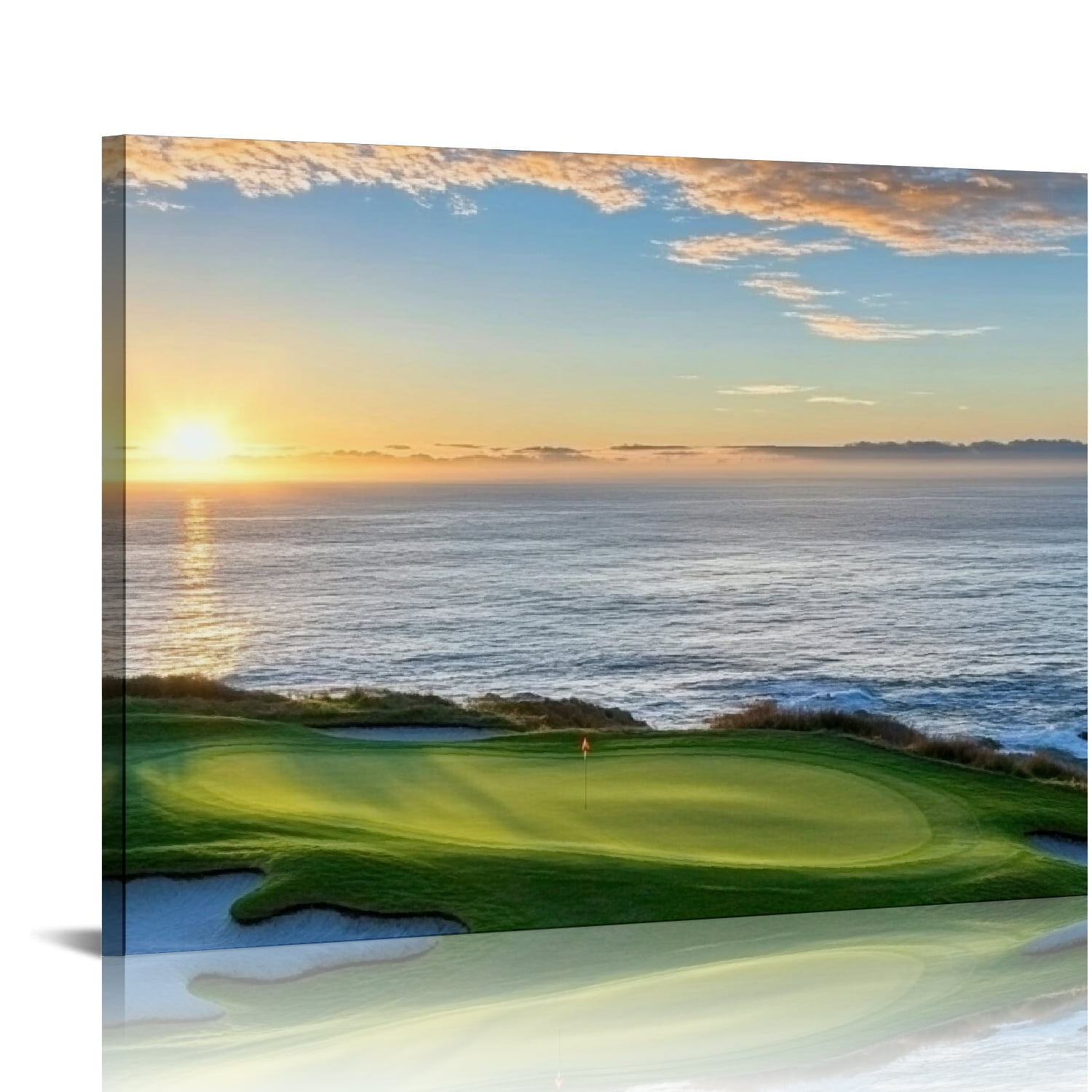 Sheronv Ocean View Sunset Wall Decor Art for Home Office, High ...