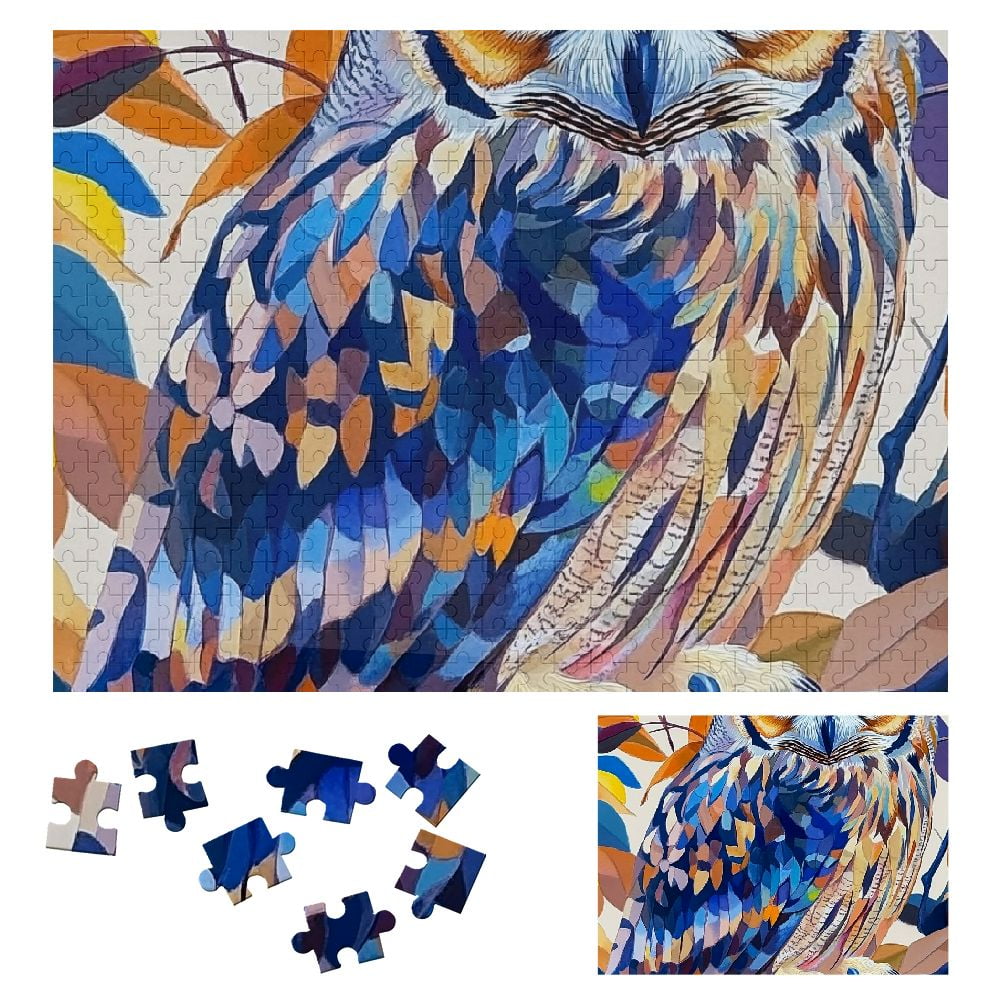 Sheronv Owl Branch Leaves Wooden Jigsaw Puzzle Impossible Wooden ...