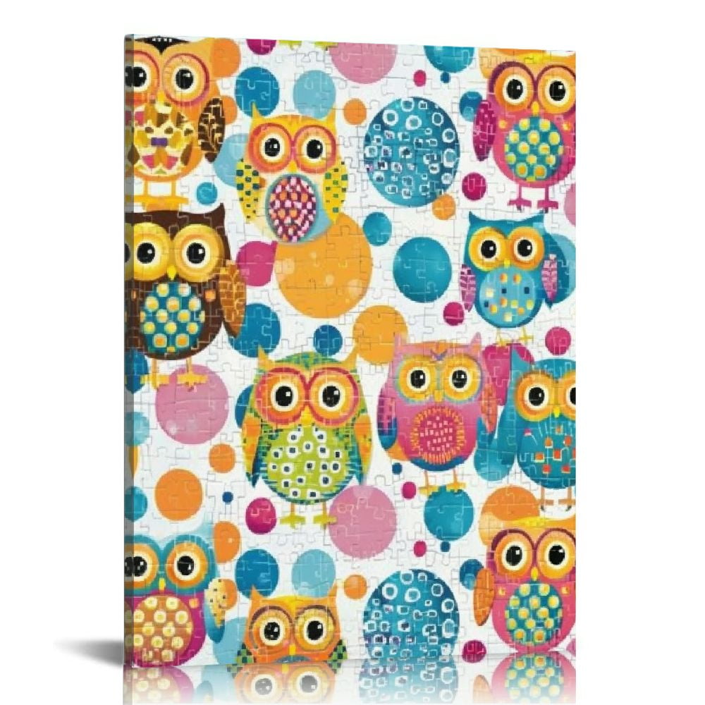 Sheronv Owls Polka Dots Jigsaw Puzzle Fine Art Aesthetic Poster Print ...
