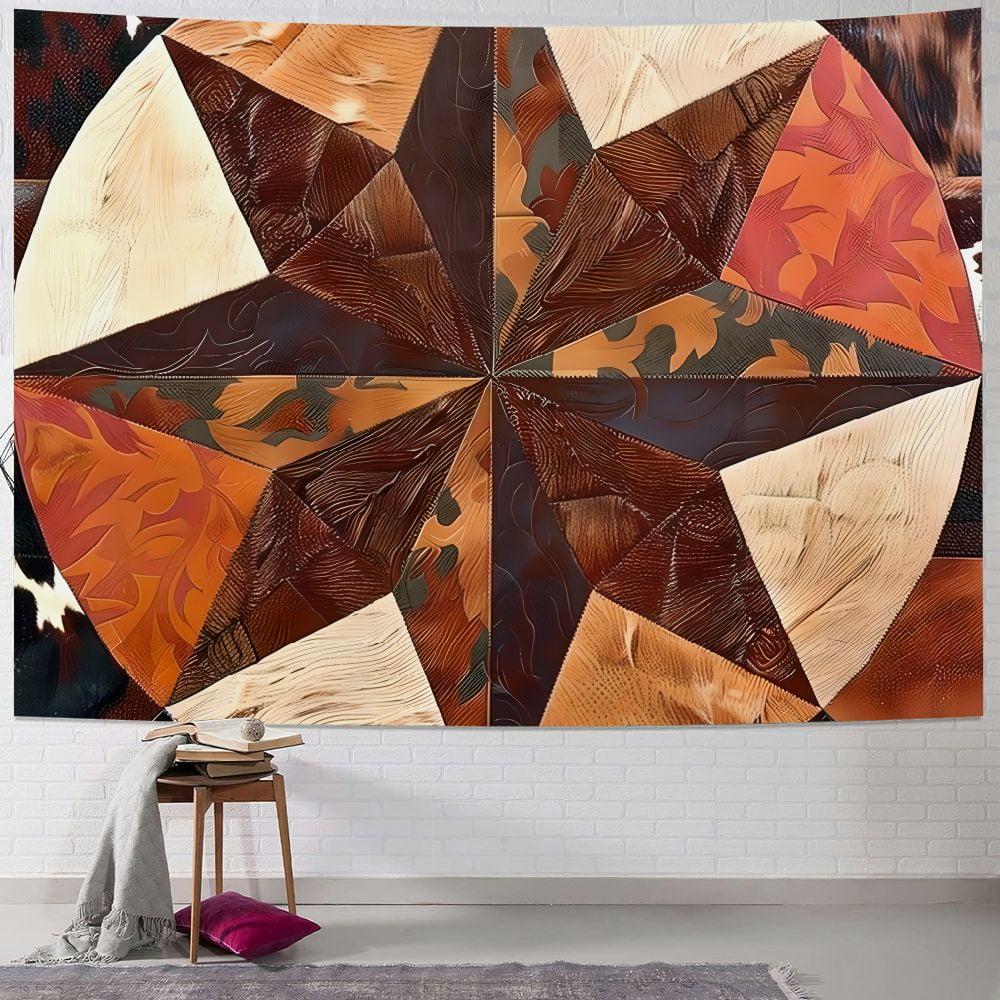 Sheronv Patchwork Quilt Star Folk Art Tapestry Wall Hanging Unique ...