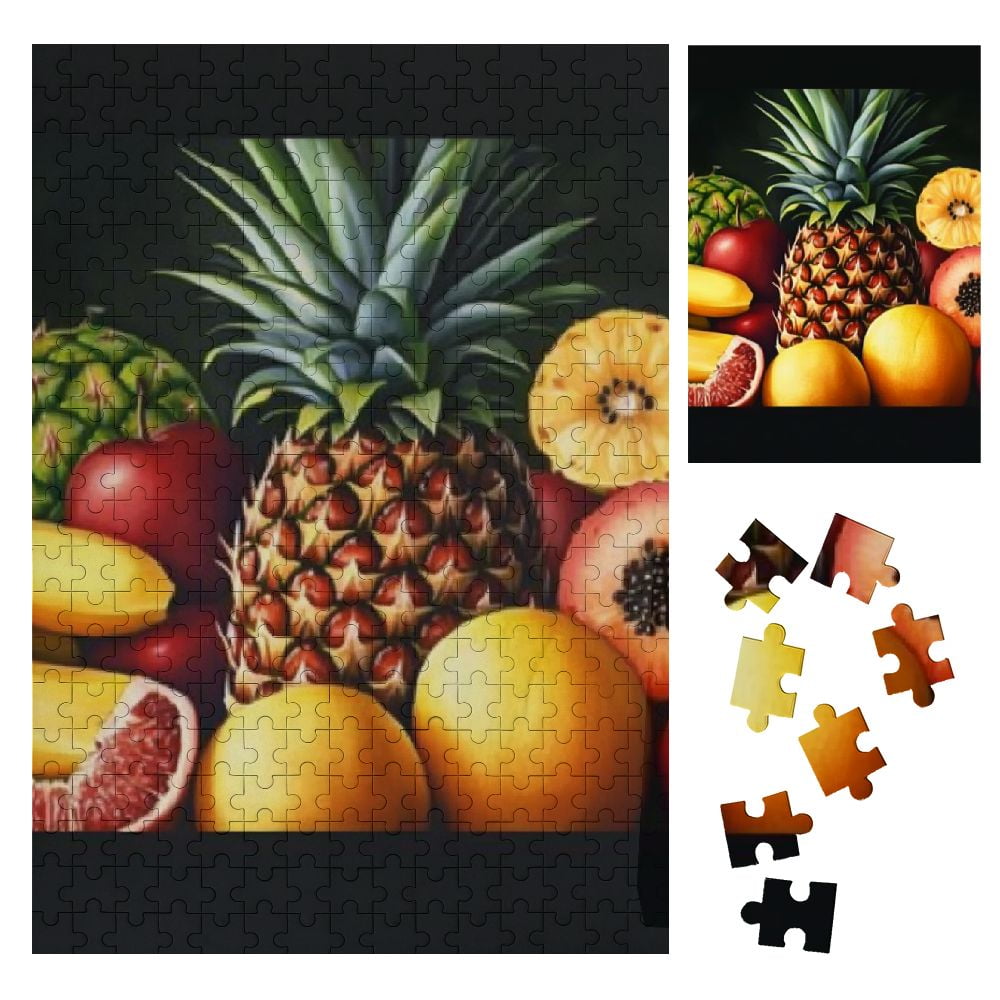 Sheronv Pineapple Banana Wooden Jigsaw Puzzle Vertical Style Fun Brain ...