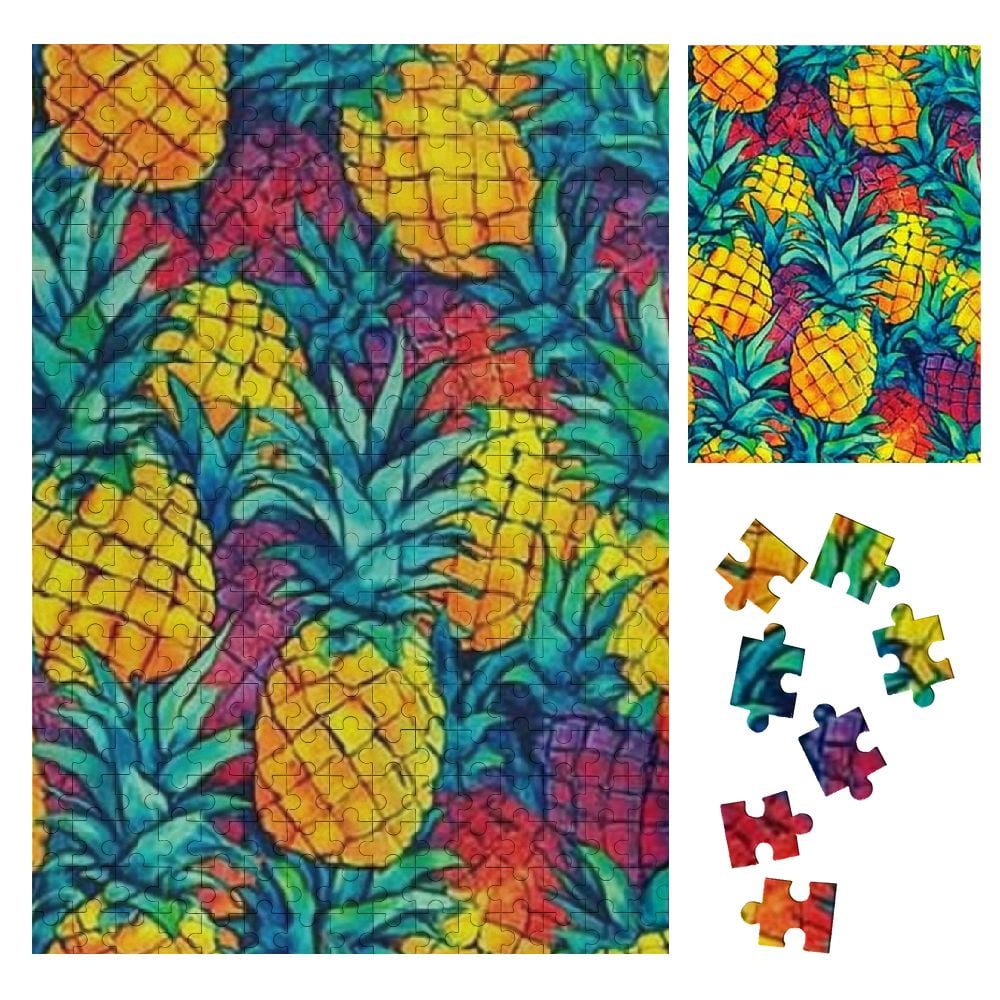 Sheronv Pineapple Pattern Wooden Jigsaw Puzzle Vertical Leisure Game ...