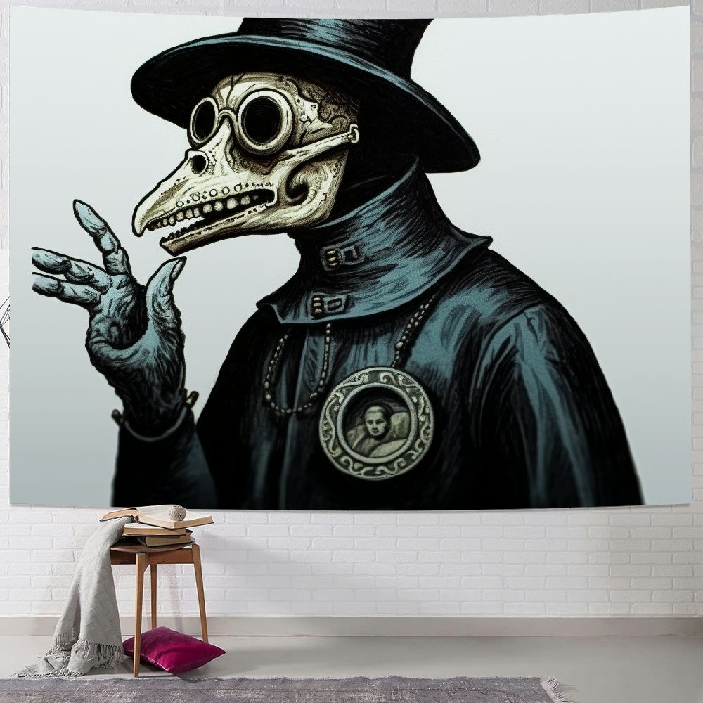 Sheronv Plague Mask Skull Bird Tapestry Wall Hanging Unique Style ...