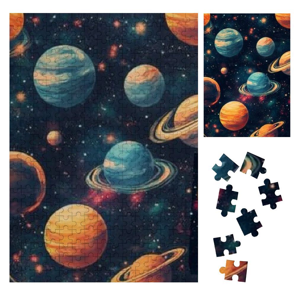 Sheronv Planets Stars Space Wooden Jigsaw Puzzle Vertical Style Gift ...
