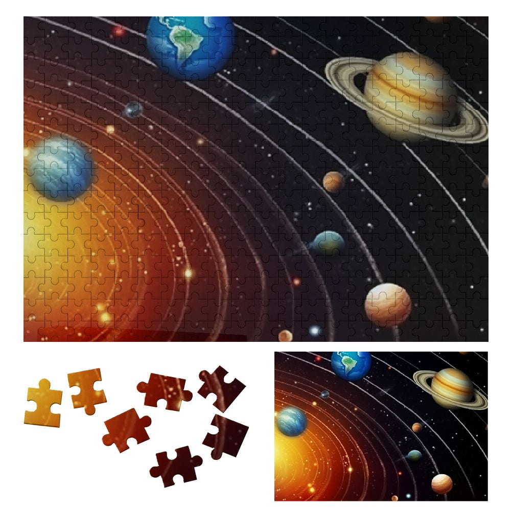 Sheronv Planets Sun Wooden Jigsaw Puzzle Horizontal Challenging Difficult Wood Puzzles for ...