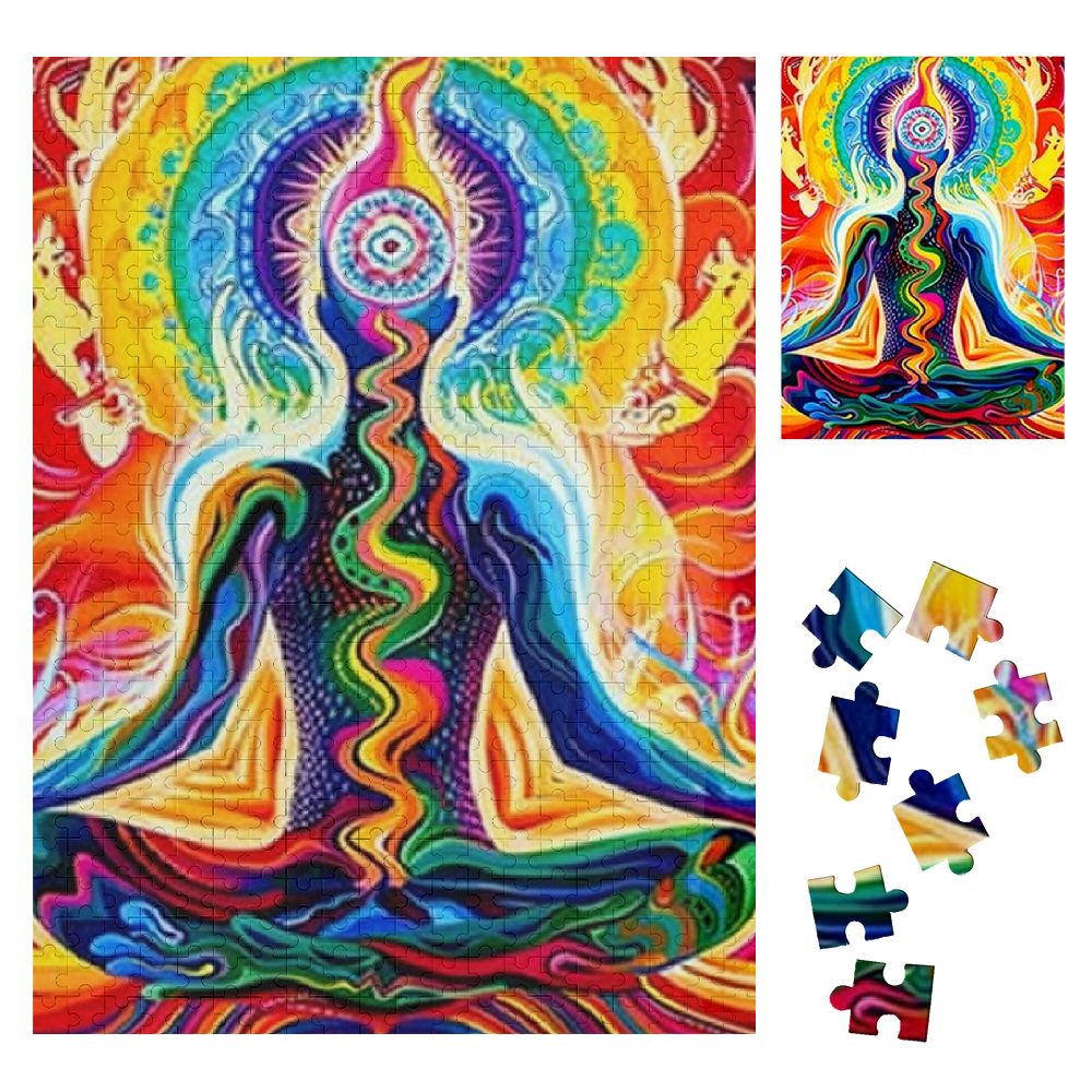 Sheronv Psychedelic Art Wooden Jigsaw Puzzle Vertical Style Adults and ...
