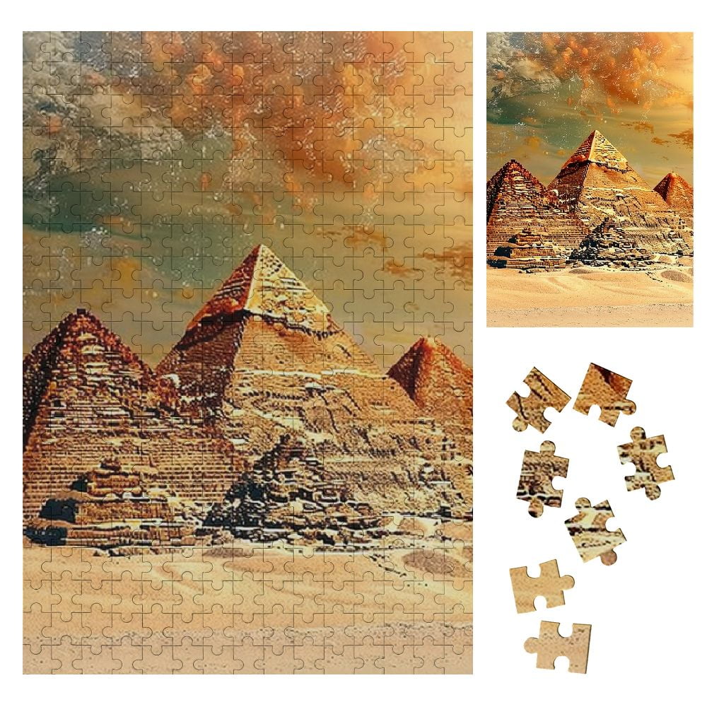 Sheronv Pyramids Desert Sun Wooden Jigsaw Puzzle Vertical Challenging ...
