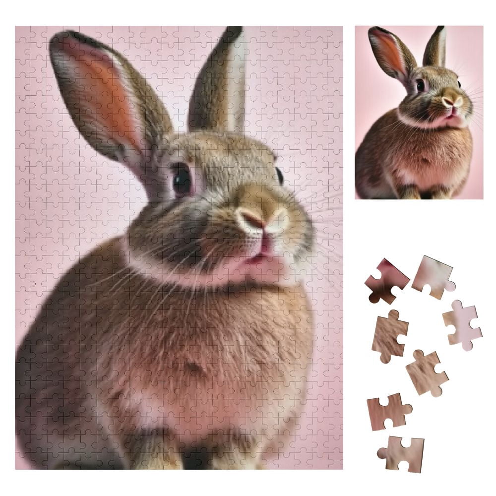 Sheronv Rabbit Wooden Jigsaw Puzzle Vertical Style Fun for Adults and ...