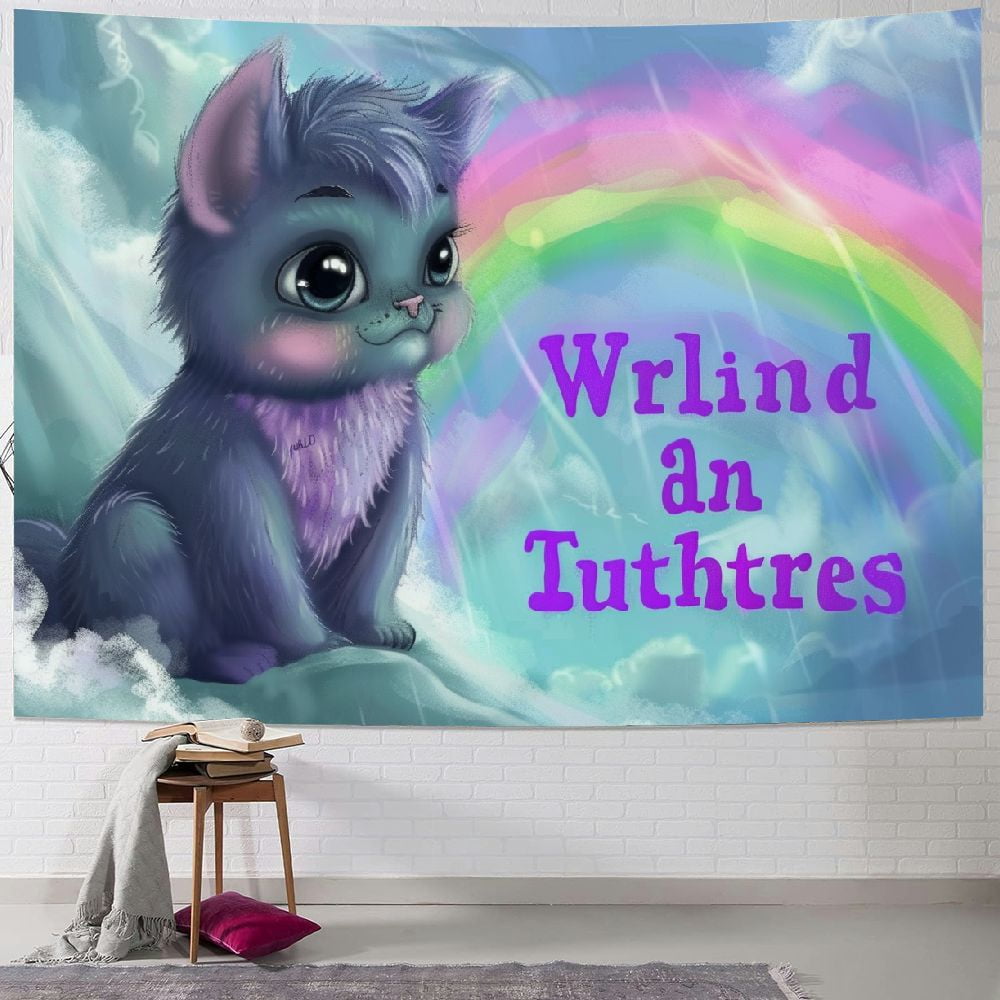 Sheronv Rainbow Sky Cartoon Character Tapestry Wall Hanging Unique ...