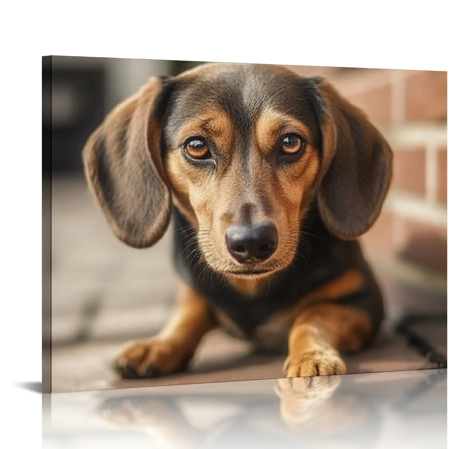 Sheronv Sad Dog Canvas Art Print for Living Room Bedroom Home Office ...