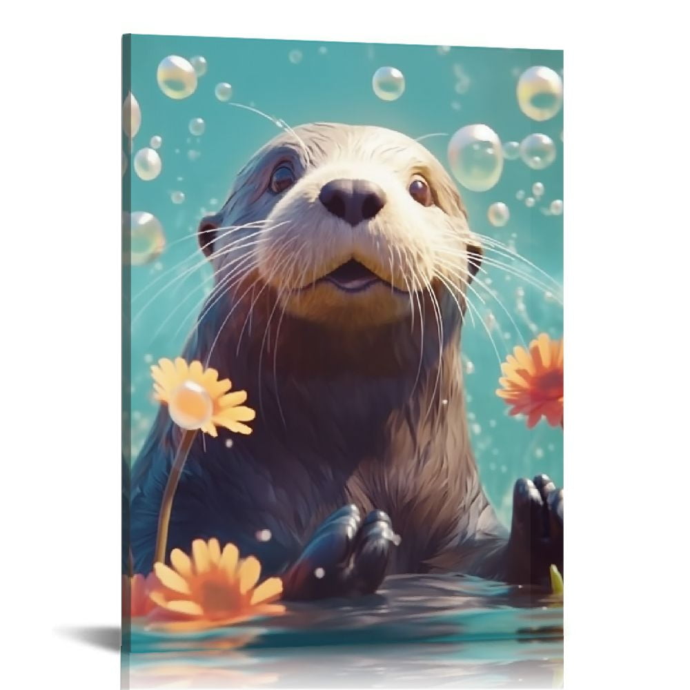 Sheronv Sea Otter Fine Art Aesthetics Printed wall painting for living ...