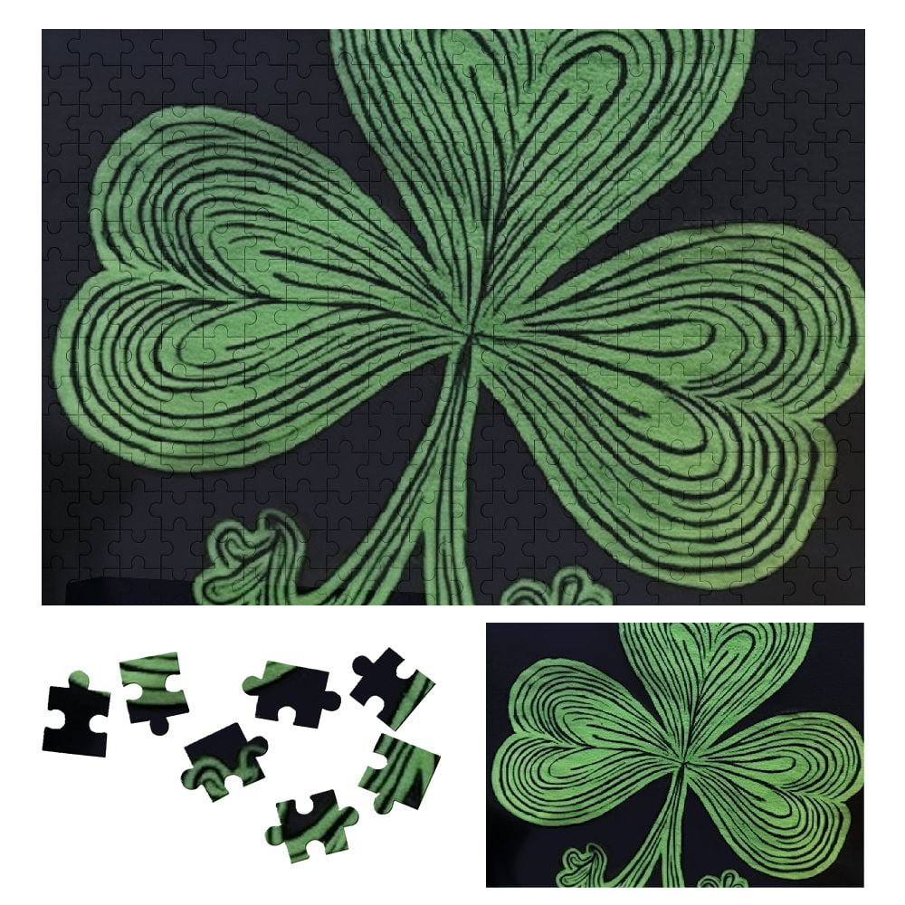 Sheronv Shamrock Clover Tattoo Wooden Jigsaw Puzzle Impossible Wooden ...