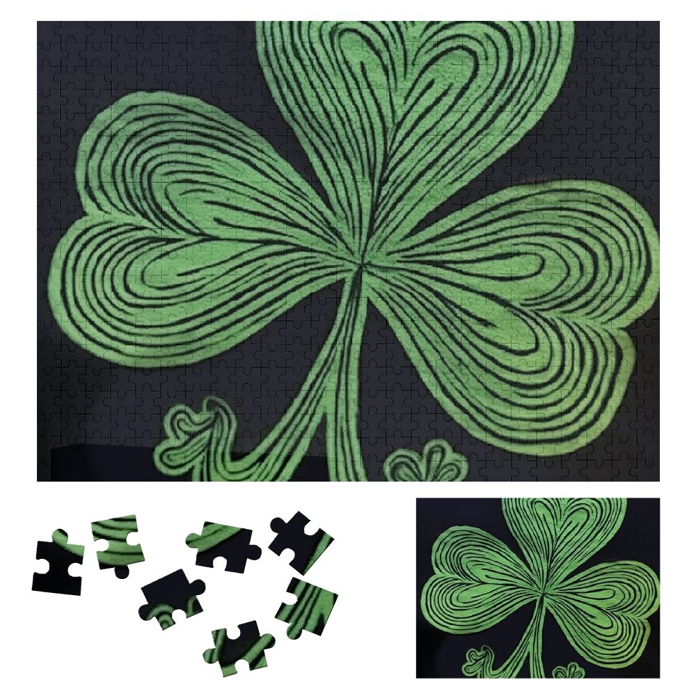 Sheronv Shamrock Clover Tattoo Wooden Jigsaw Puzzle Impossible Wooden ...