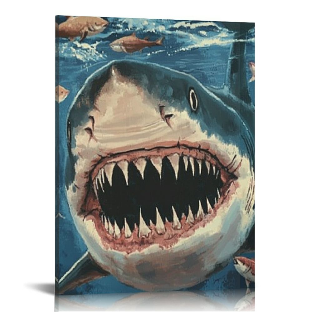 Sheronv Shark Teeth Fine Art Aesthetic Poster & Print Wall Painting for ...