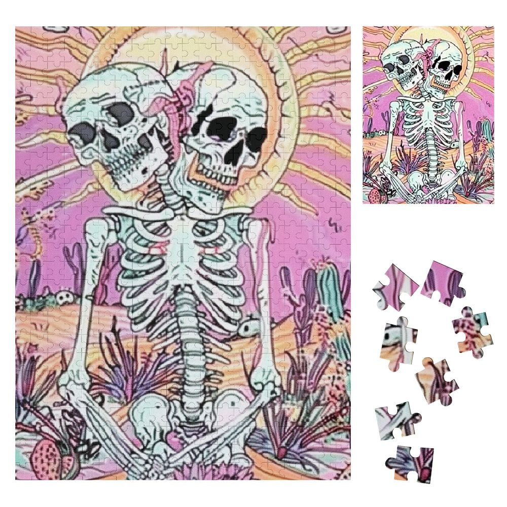 Sheronv Skeleton Cactus Sun Wooden Jigsaw Puzzle Vertical Challenging ...