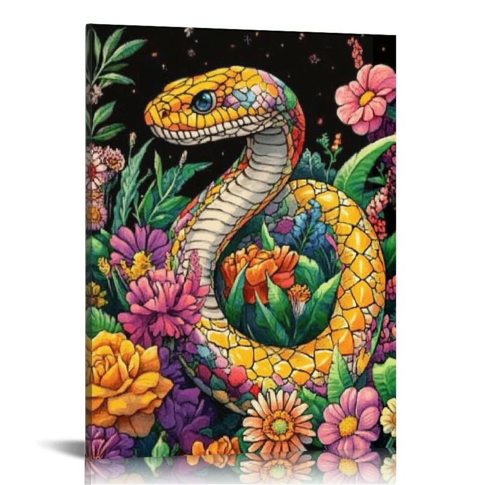 Sheronv Snake Flowers Psychedelic Art Fine Art Aesthetic Poster & Print ...