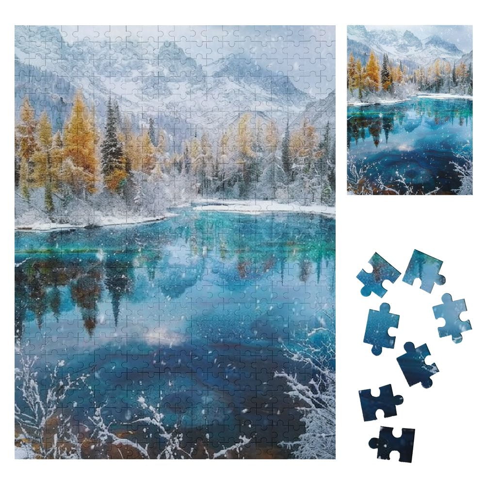 Sheronv Snow Covered Trees Wooden Jigsaw Puzzle Vertical Style Family ...