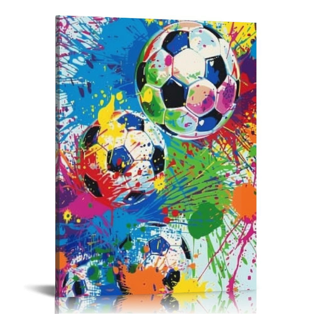 Sheronv Soccer Balls Paint Splatters Color Field Fine Art Aesthetic ...