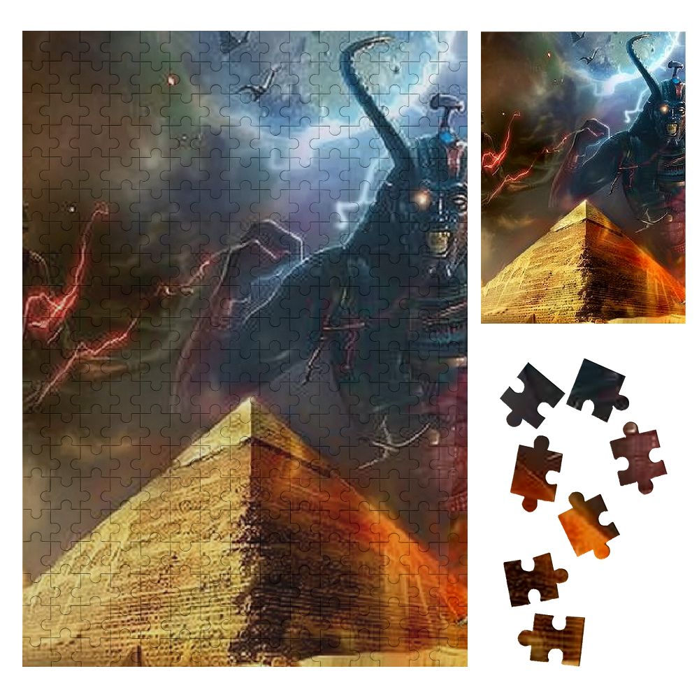 Sheronv Sphinx Demon Pyramid Wooden Jigsaw Puzzle Vertical Style Gift ...