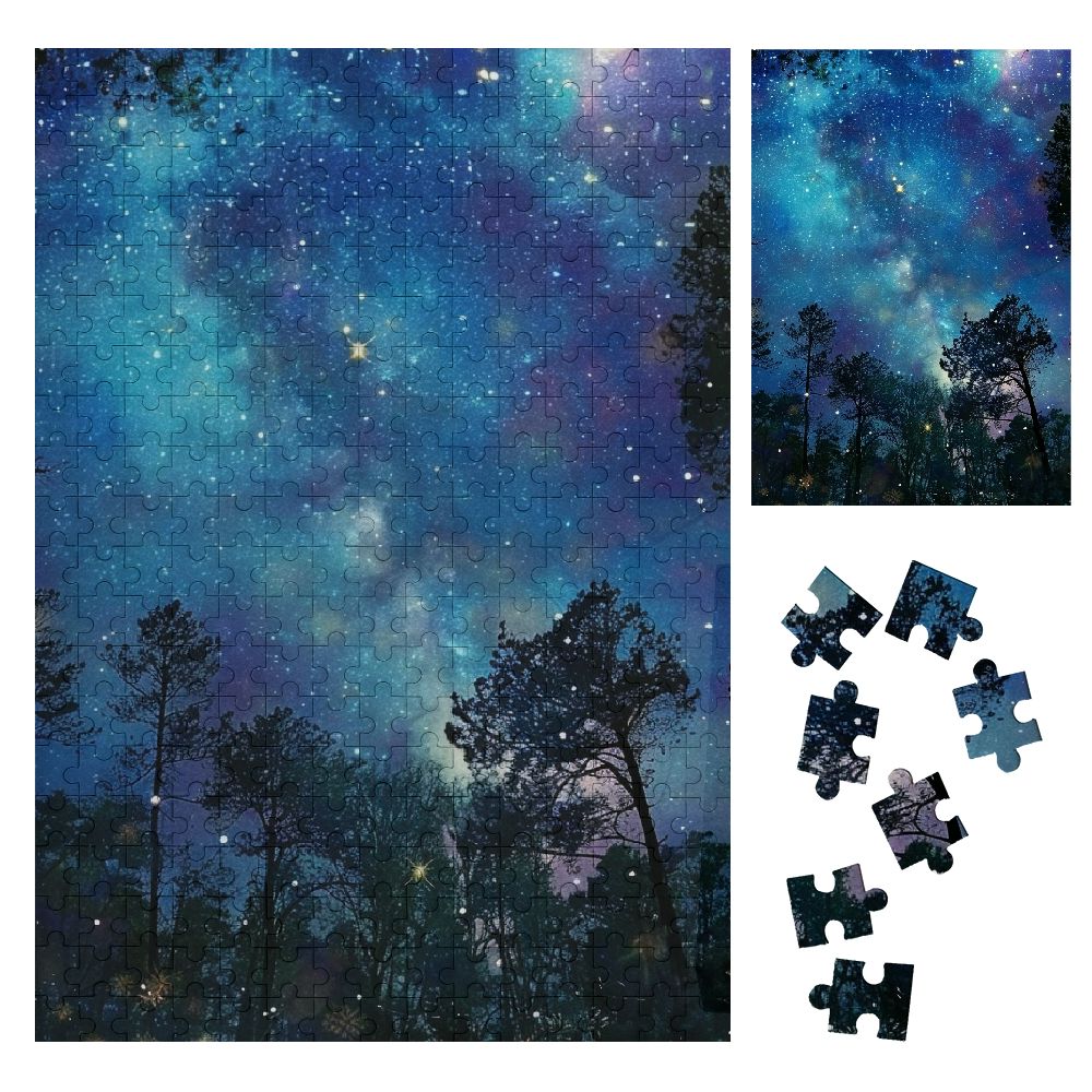 Sheronv Stars Night Sky Space Art Wooden Jigsaw Puzzle Vertical Style ...