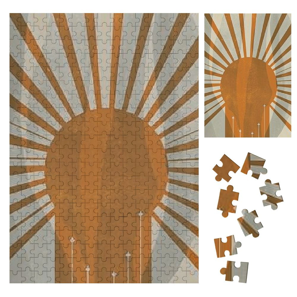 Sheronv Sunburst Aaron Douglas Art Deco Wooden Jigsaw Puzzle Vertical ...