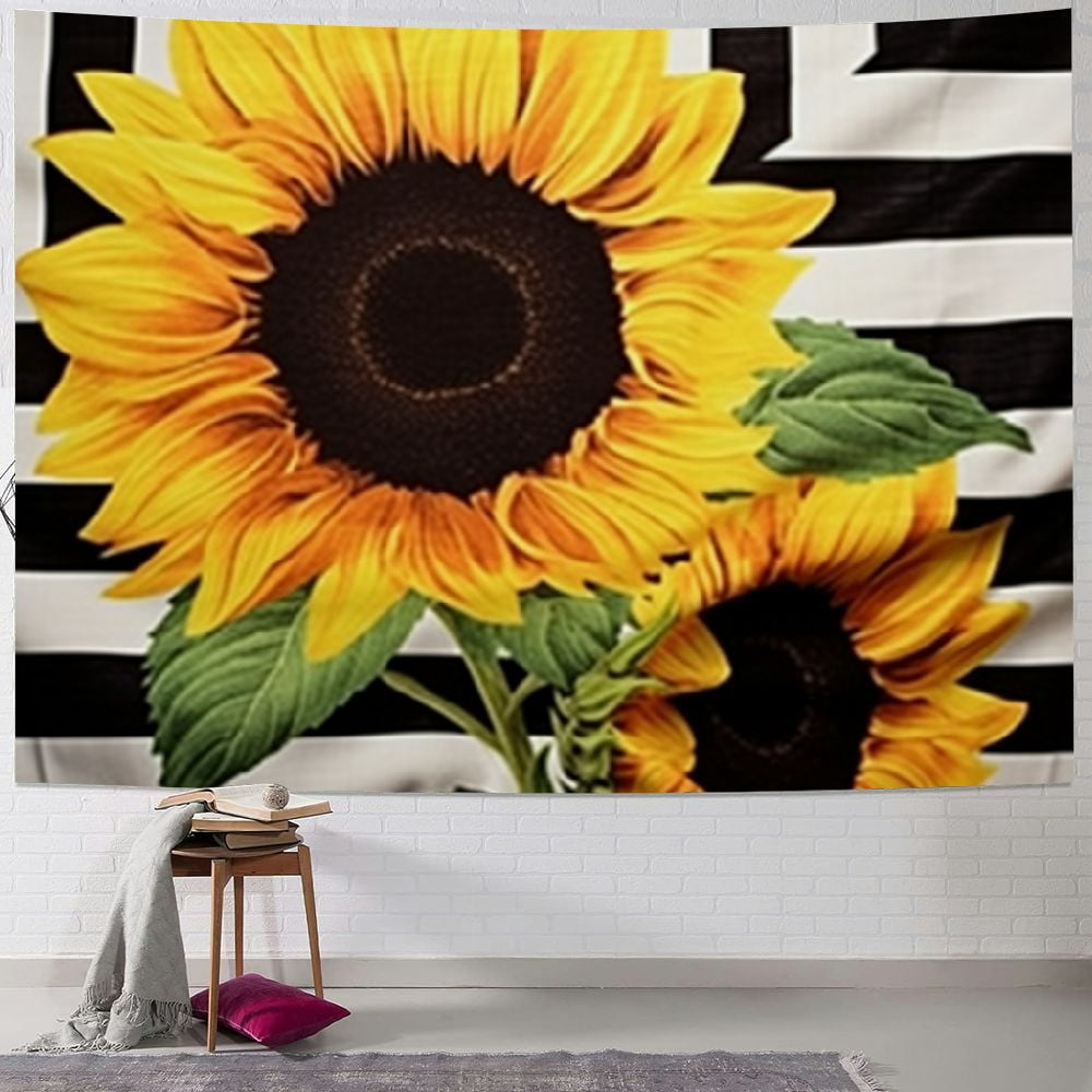 Sheronv Sunflower Tapestry Wall Hanging Unique Style Graphic Tapestries ...