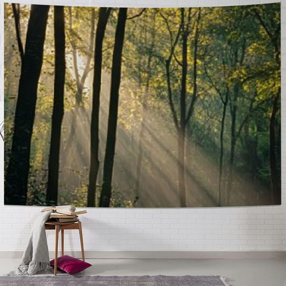 Sheronv Sunlight Through Trees Tapestry Wall Hanging Unique Style ...