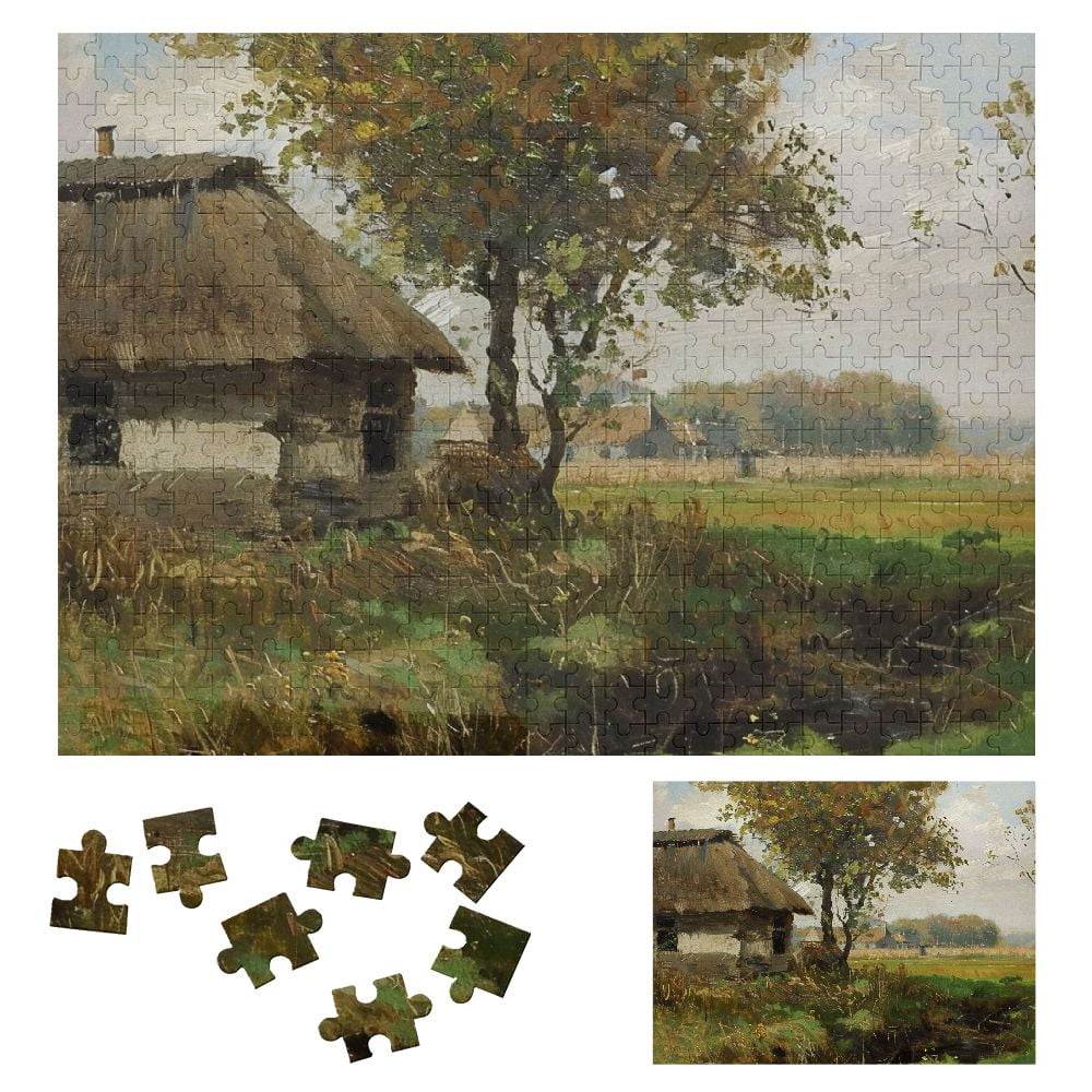 Sheronv Thatched Roof Wooden Puzzle Horizontal Style Impossible Wooden ...