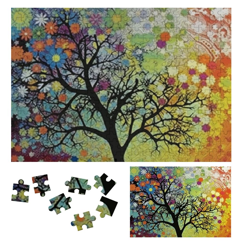 Sheronv Tree Colors Sky Wooden Jigsaw Puzzle - Impossible Puzzle for ...