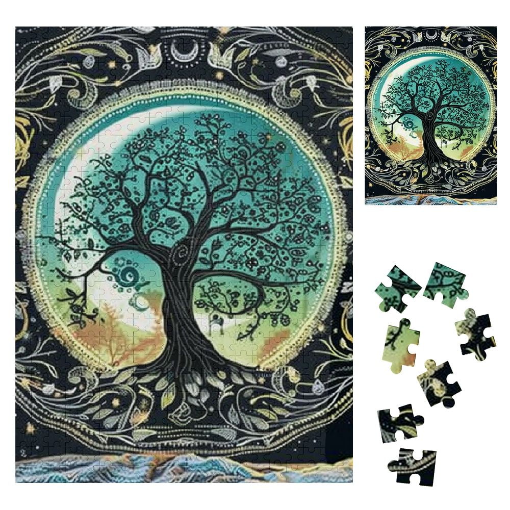 Sheronv Tree of Life Stars Moon Wooden Jigsaw Puzzle Vertical ...
